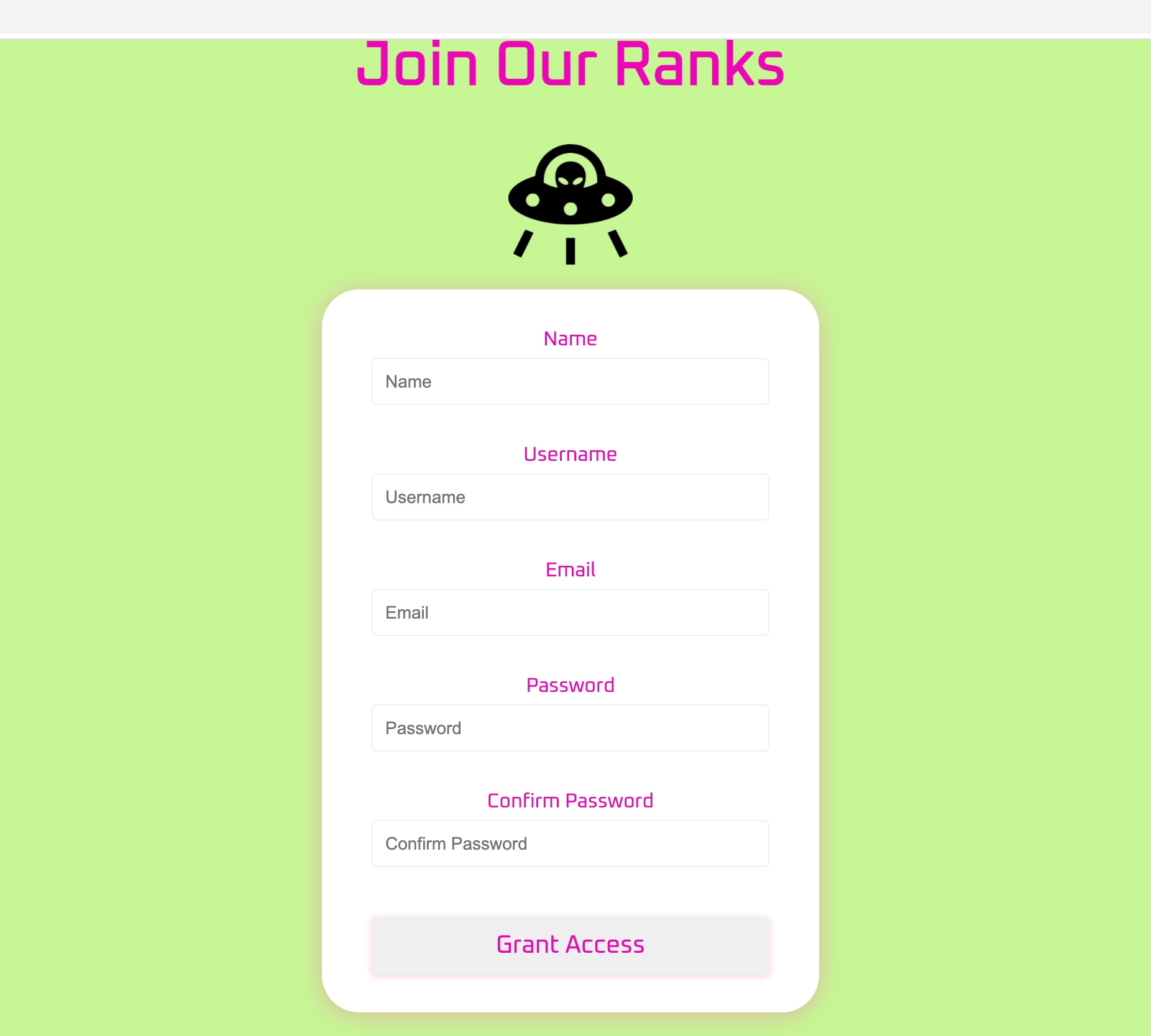 GitHub - Aimee1726/Sci-Fi-Registration-Form: Sample Form Project