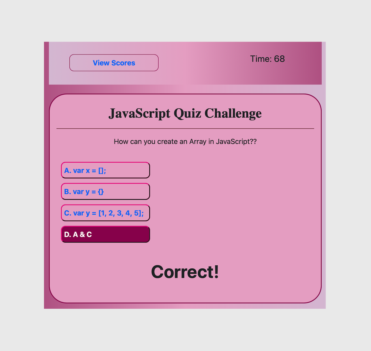 Github Paschalihenacho Codingquiz This Application Allows You To