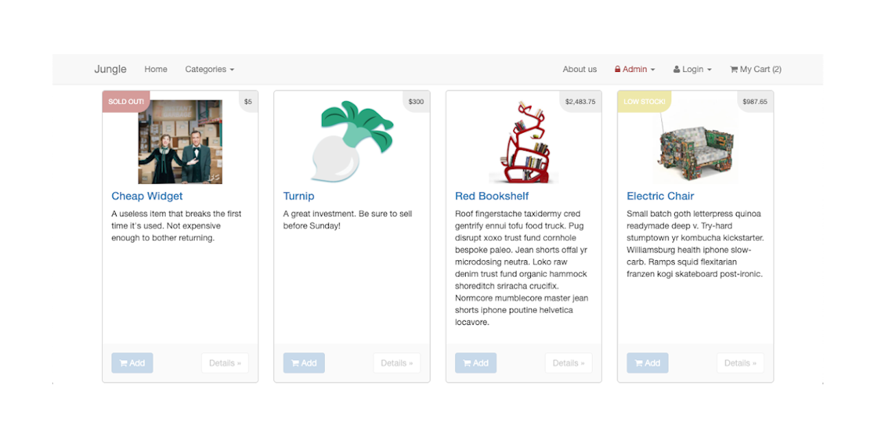 GitHub - jeff-sexton/jungle-rails: A mini e-commerce application built with Rails 4.2 for ...