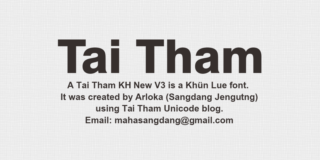 GitHub - Arloka/Tai-Tham-Unicode-font: Tai Tham Unicode font