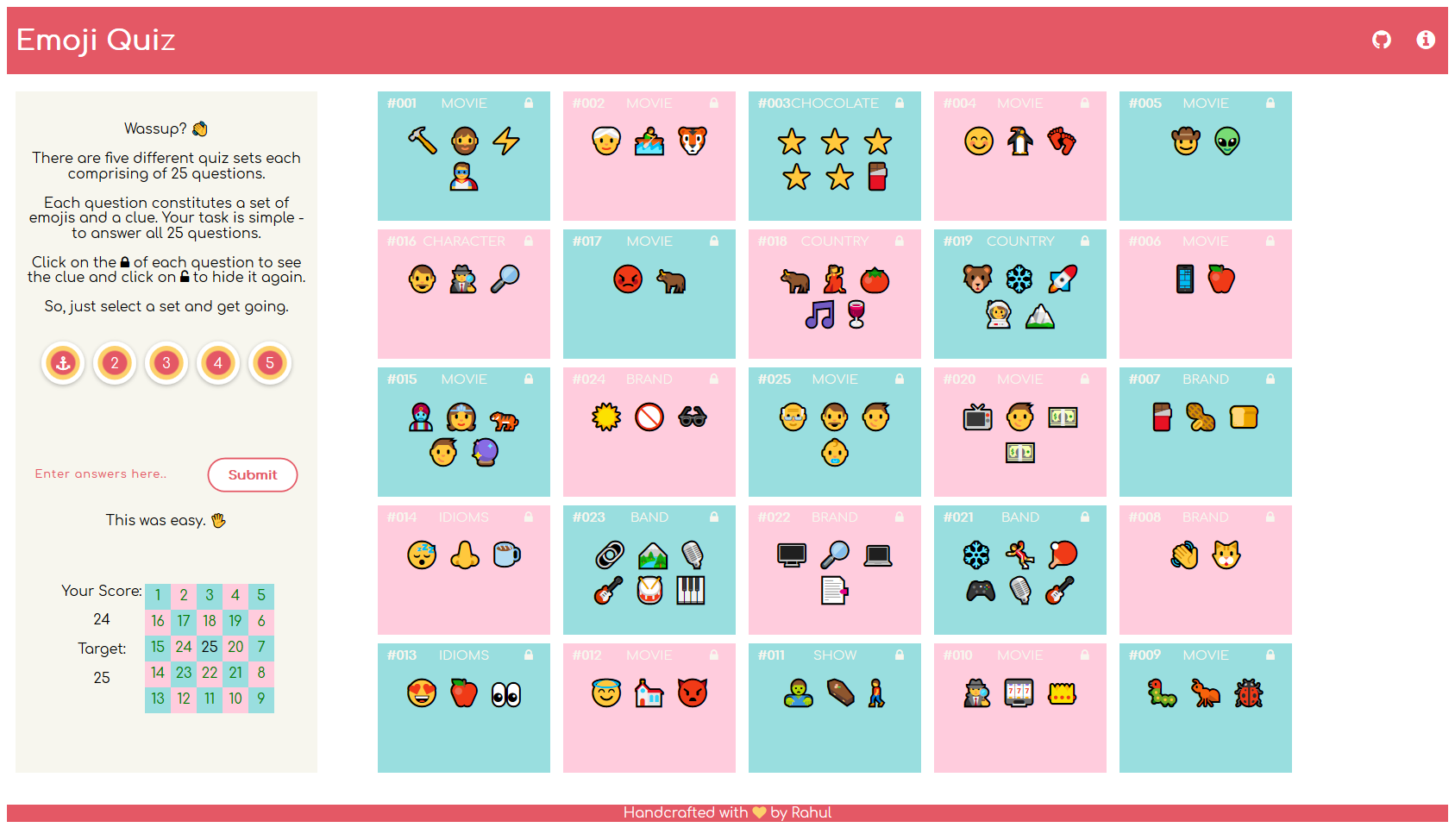 Github Rahul Kabraemoji Quiz A Simple And Responsive Javascript Quiz Based On Emojis 🏵 🎮🏆 