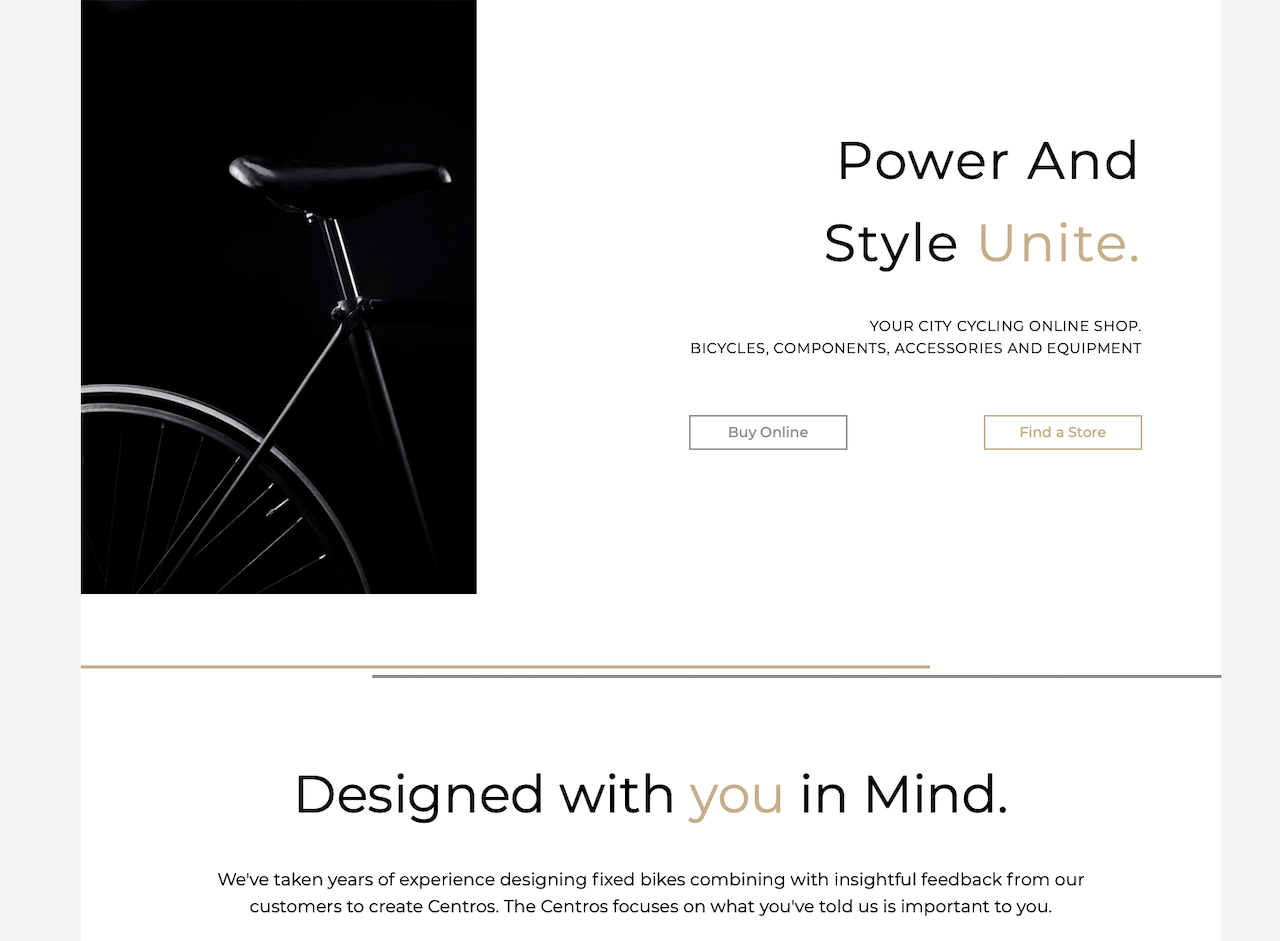 GitHub - kalinovska-ya/Bicycle-Shop-Landing-Page: Training Project ...