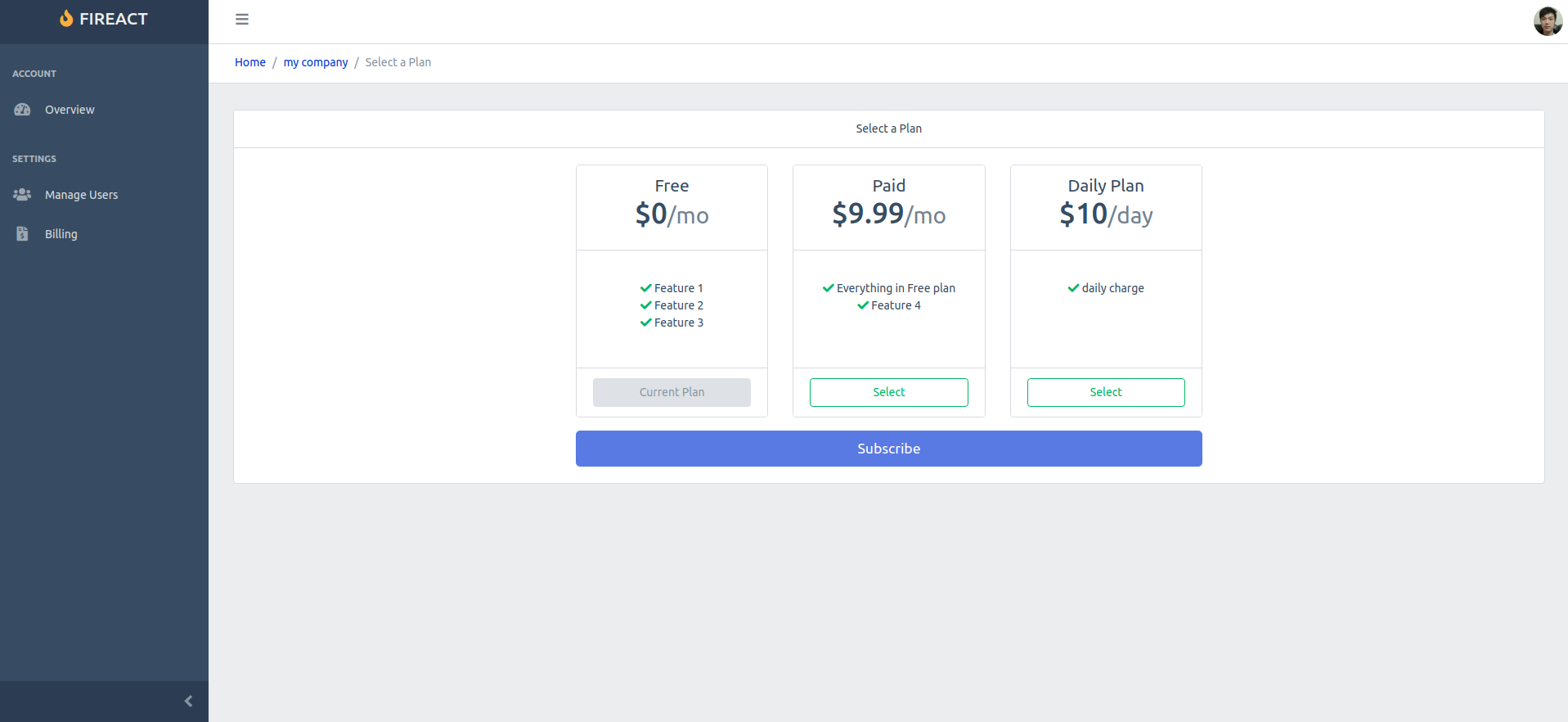 GitHub - fireact-dev/main: A fully functional React web application for SaaS projects. It's ...