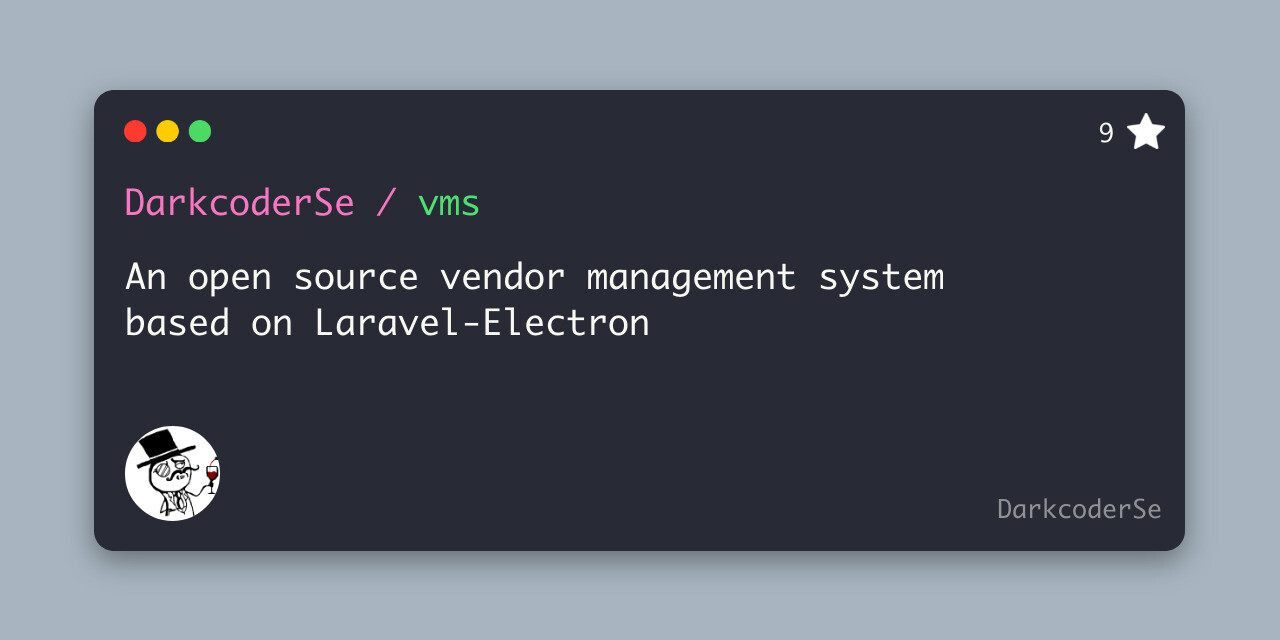 GitHub - DarkcoderSe/vms: An open source vendor management system based ...