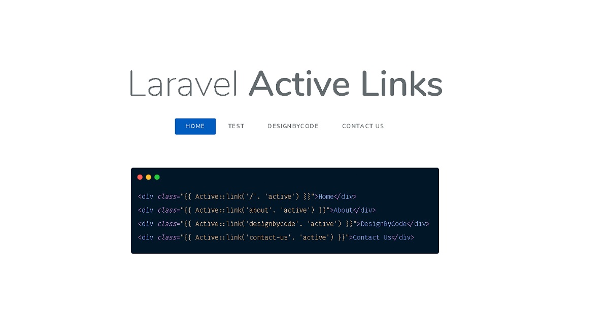 GitHub - designbycode/active-links: Active links is a easy way to set a ...