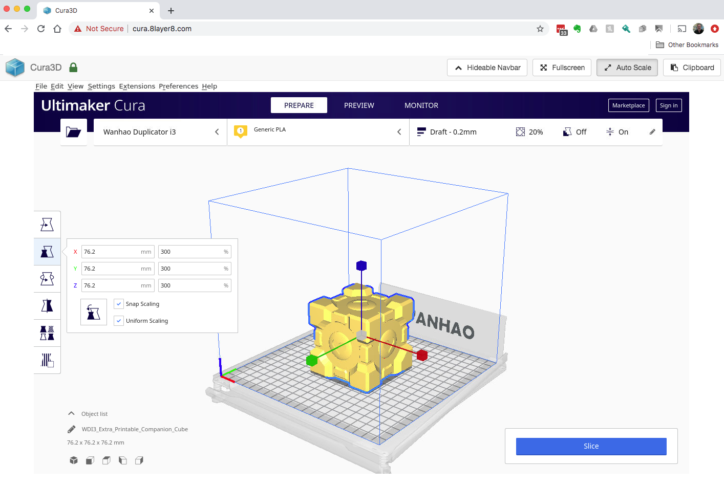 GitHub - 8layer8/docker-cura: Cura 3D in a Docker container, Web UI