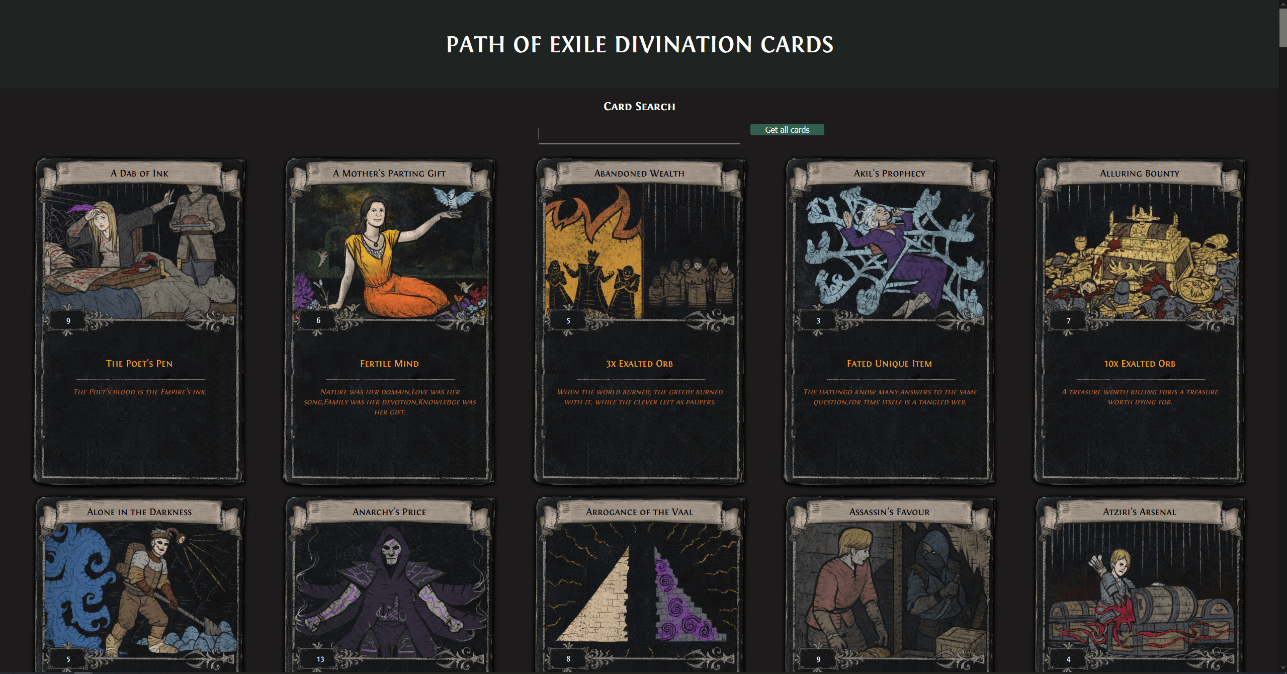 GitHub - mikifriki/Divination-Cards: A Full-Stack React App with an ...