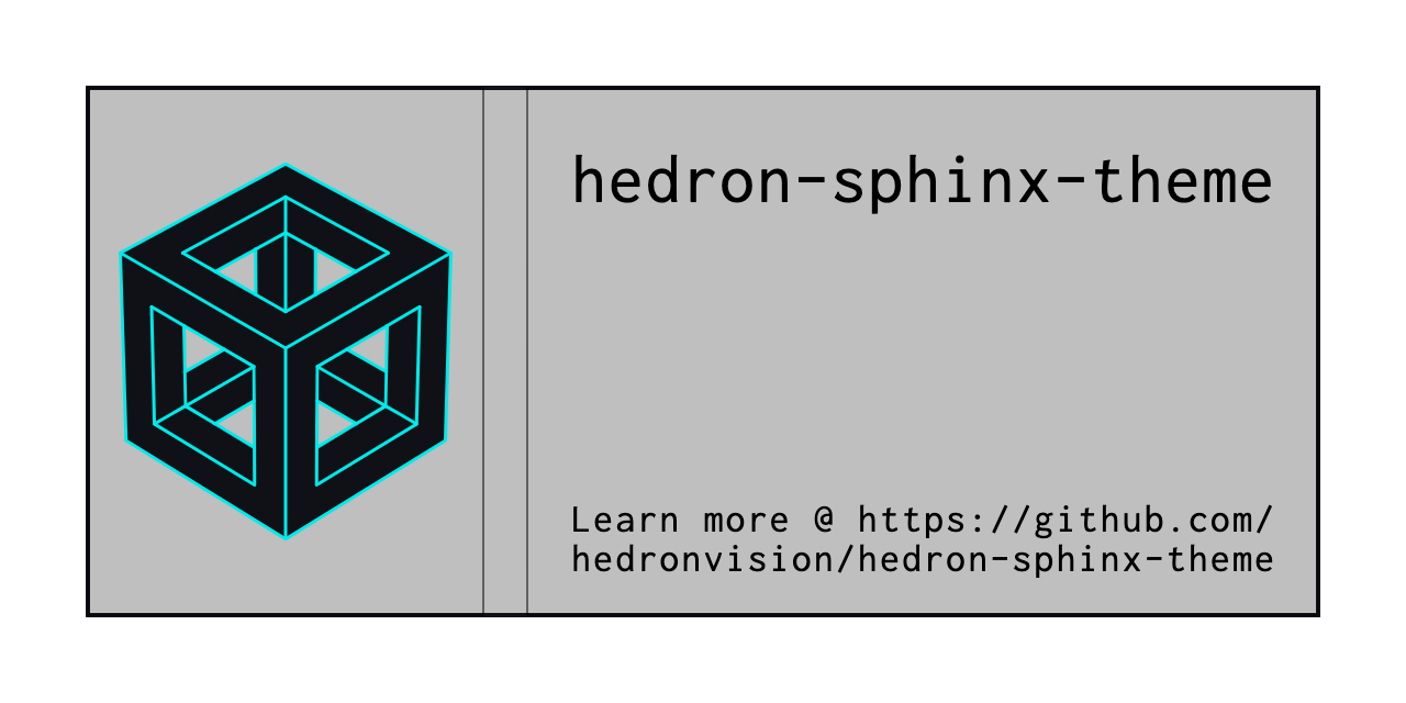 GitHub - hedronvision/hedron-sphinx-theme: Sphinx Theme for Hedron Vision