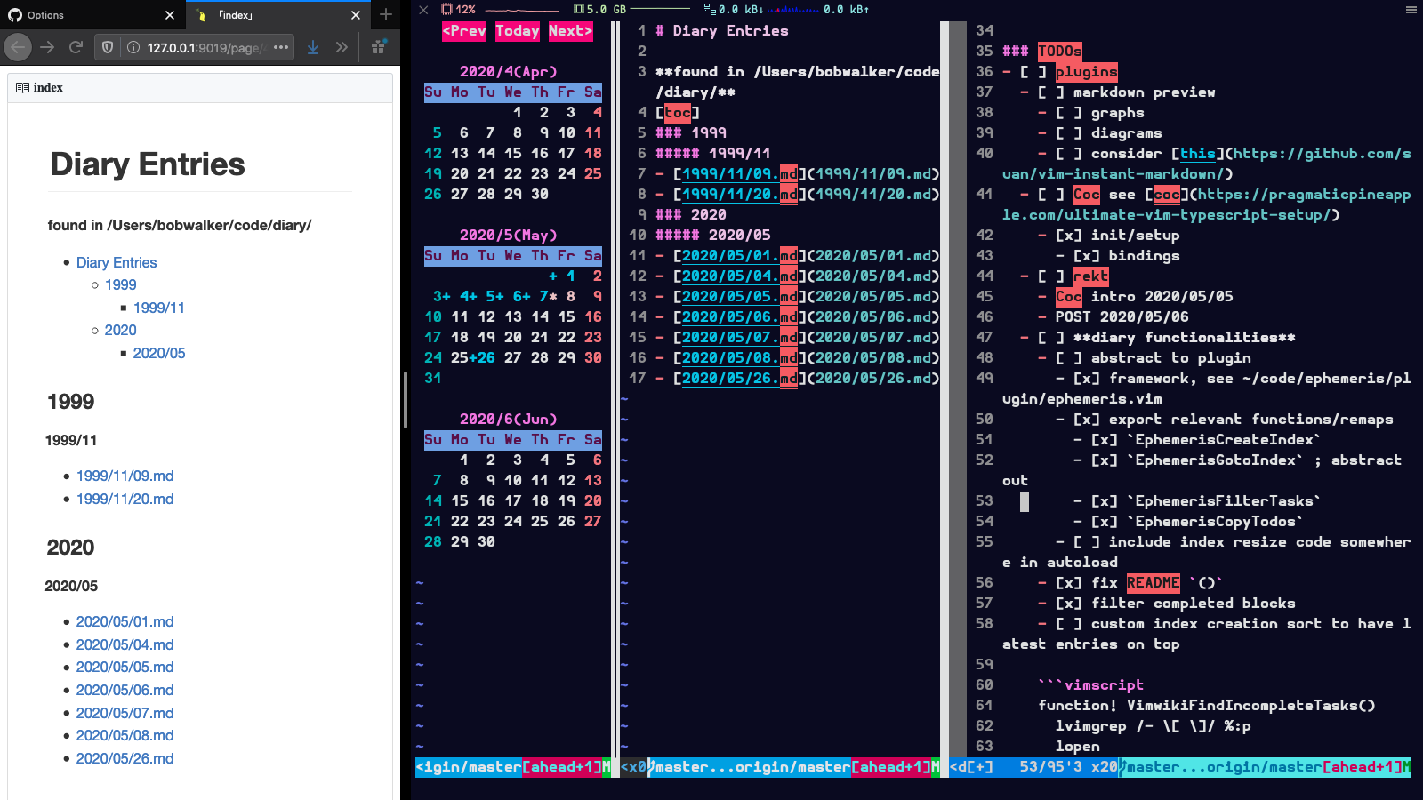 GitHub - hp4k1h5/ephemeris: a diary plugin for vim