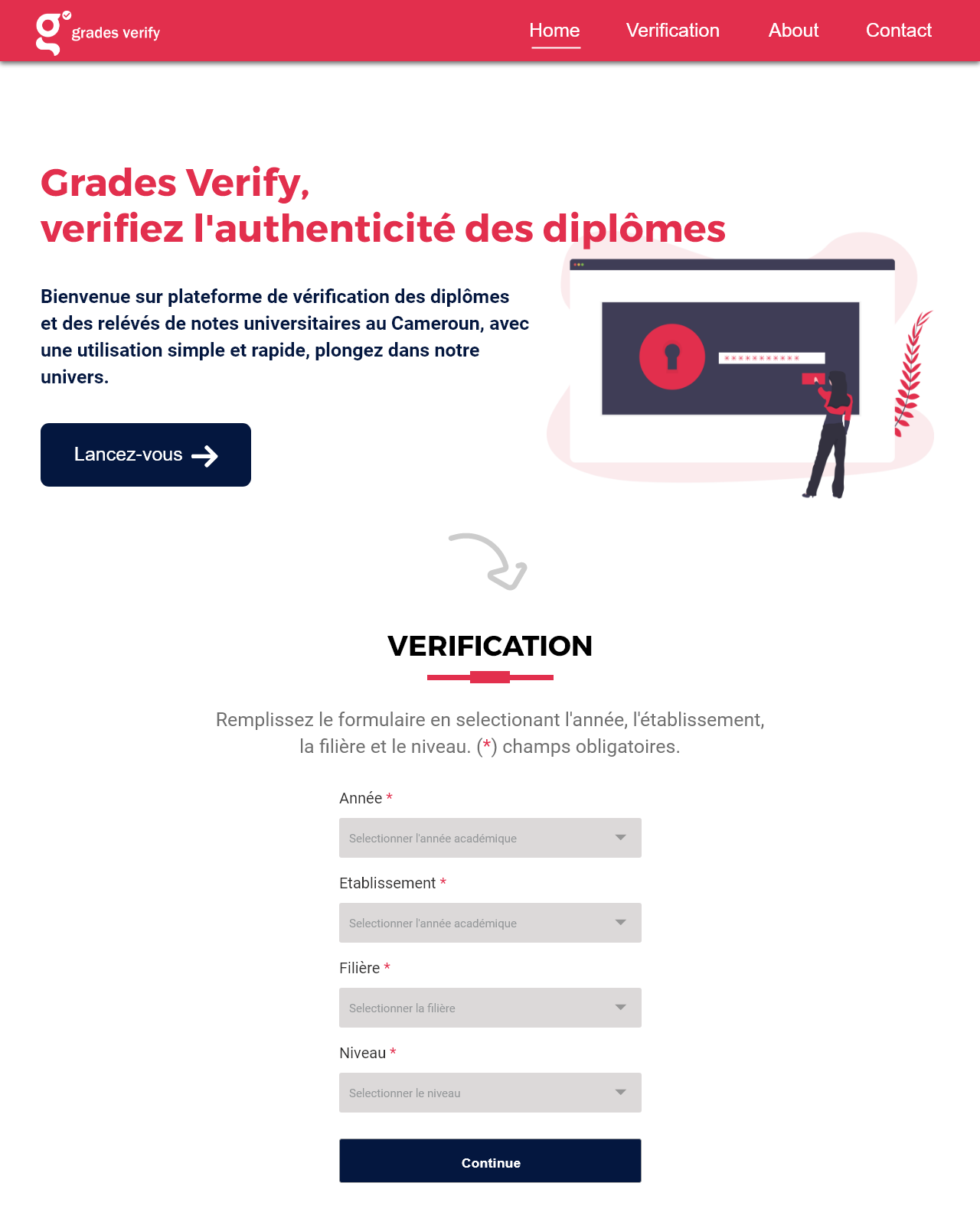 Github Abdelmfossa Gradesverify Web Front End Html Web Application