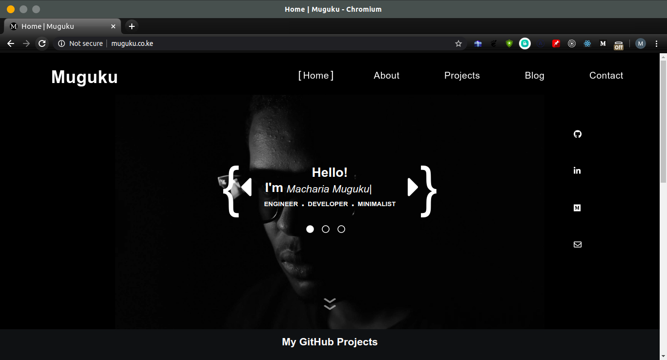 Github Machariamugukumachariamugukureactgatsbyportfolio Macharia Muguku Software 