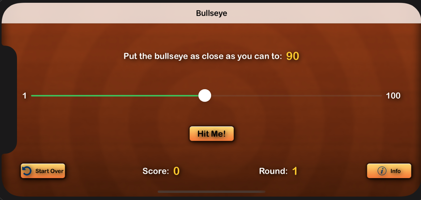 GitHub - LamiaUddin/bullseye: Simple iOS app created by following a Ray Wenderlich tutorial