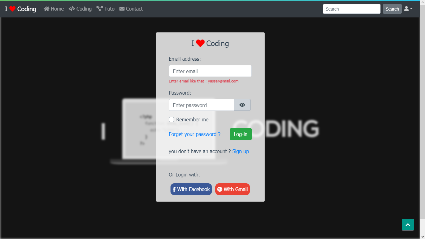 GitHub - yassersaidi/DesignLoginPage: Design login page with html css ...
