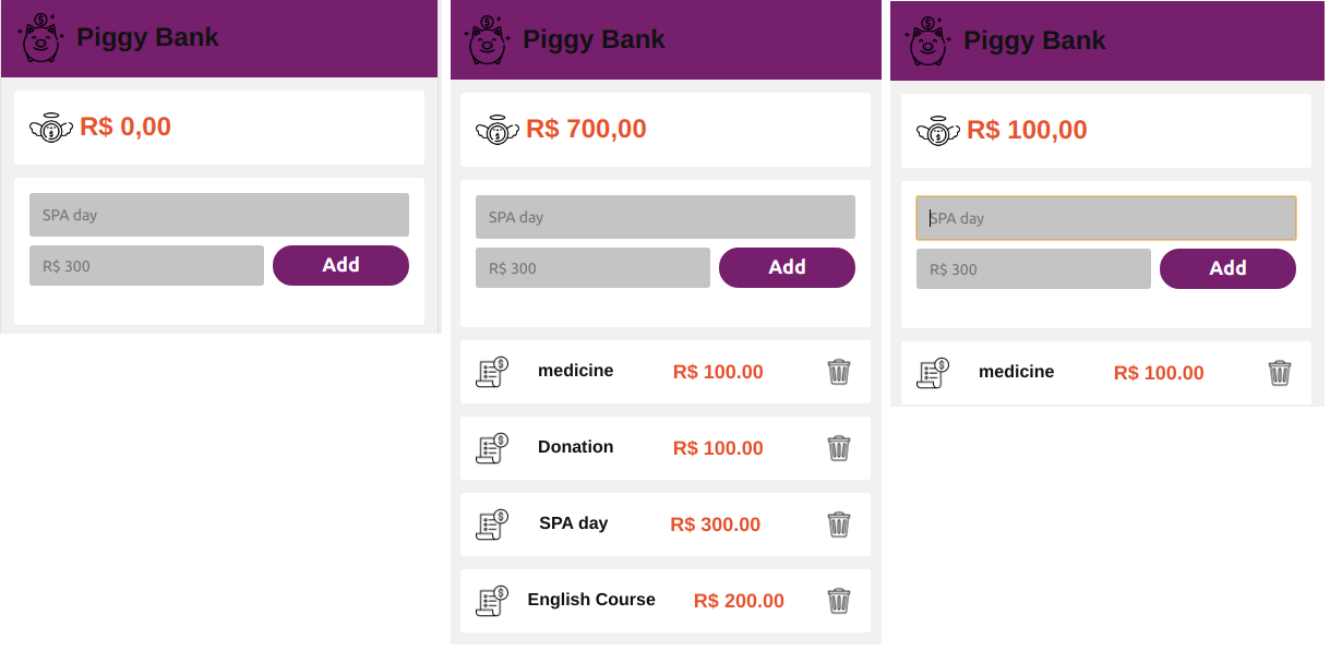 GitHub - analiseburtet/PiggyBank-App: Bank app developed using React Native. Set cash amount ...