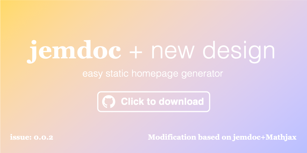 GitHub - szl2/jemdoc-new-design: jemdoc with new design and support ...