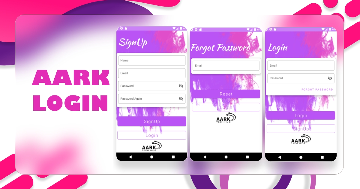 GitHub - AarkTechHub/AARK_Android_LOGIN: AARK Technology Hub, Login System, Animation, slide ...