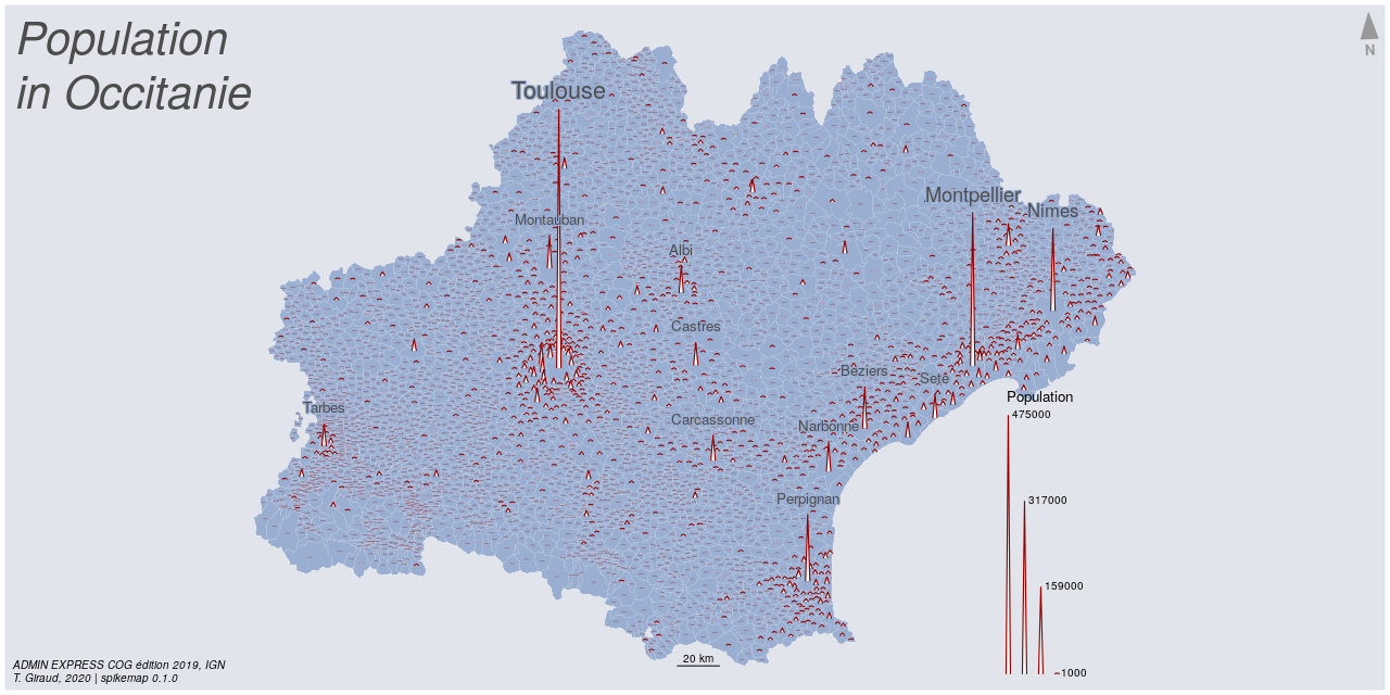 GitHub - rCarto/spikemap: Maps made of spikes