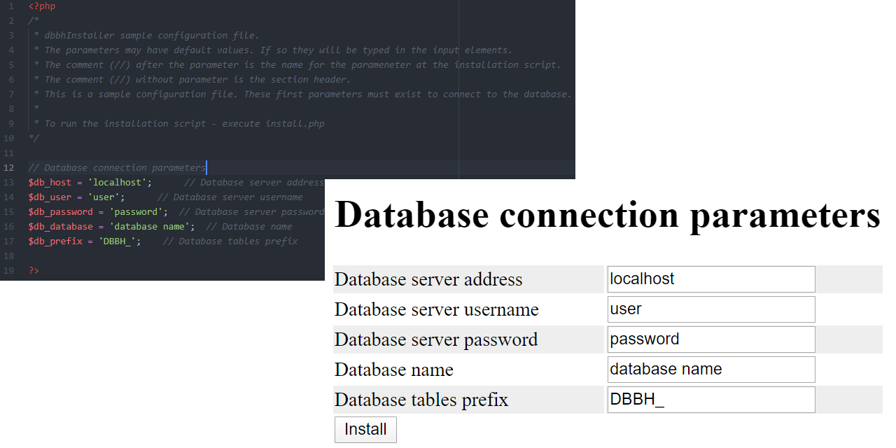 GitHub - debobaher/dbbhInstaller: Simple PHP installation scripts