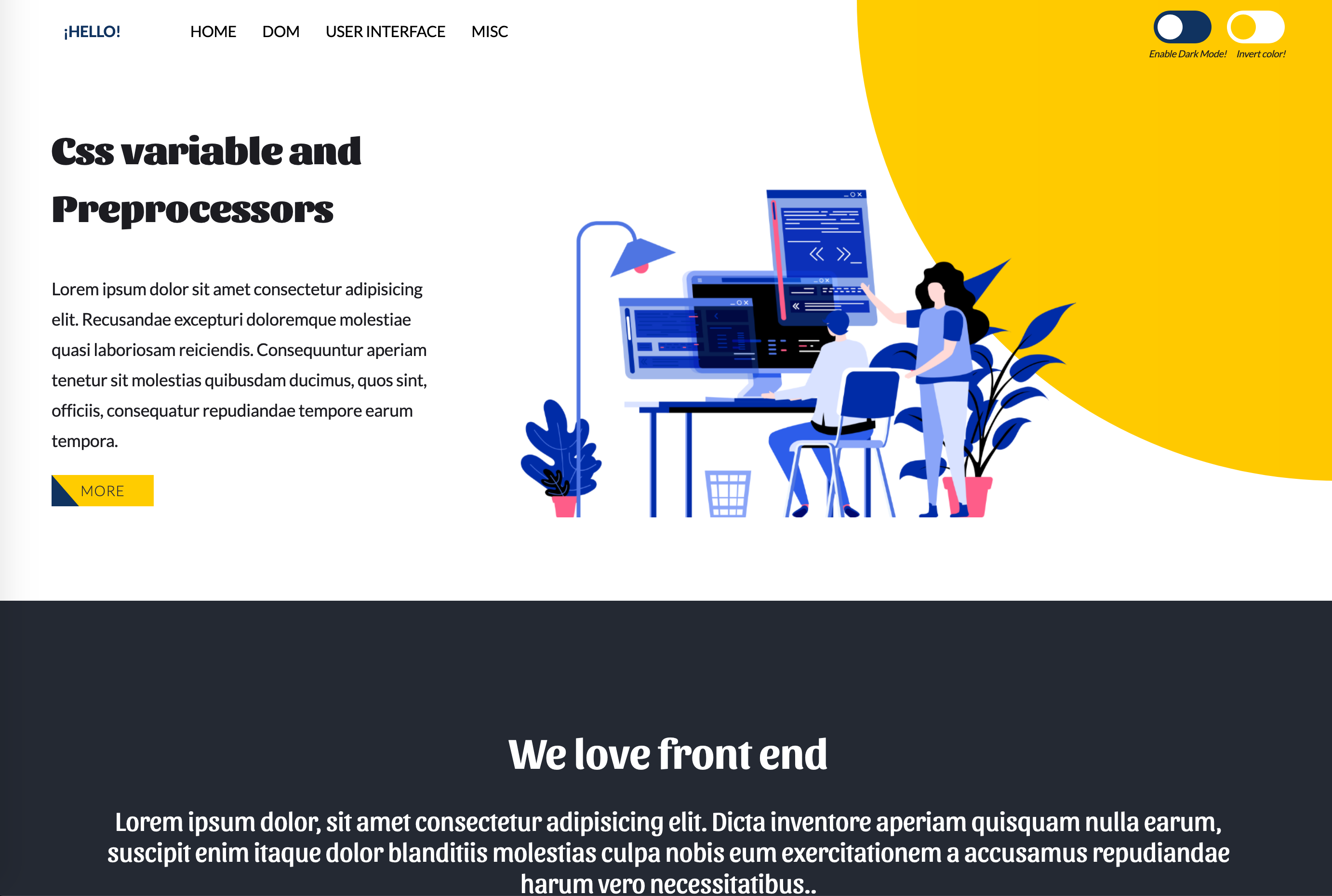 GitHub - sampow/dark-mode: How to add a dark theme to website site and ...