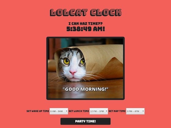 GitHub - jam-web/lolcat-clock: Skillcrush exercise for Javascript
