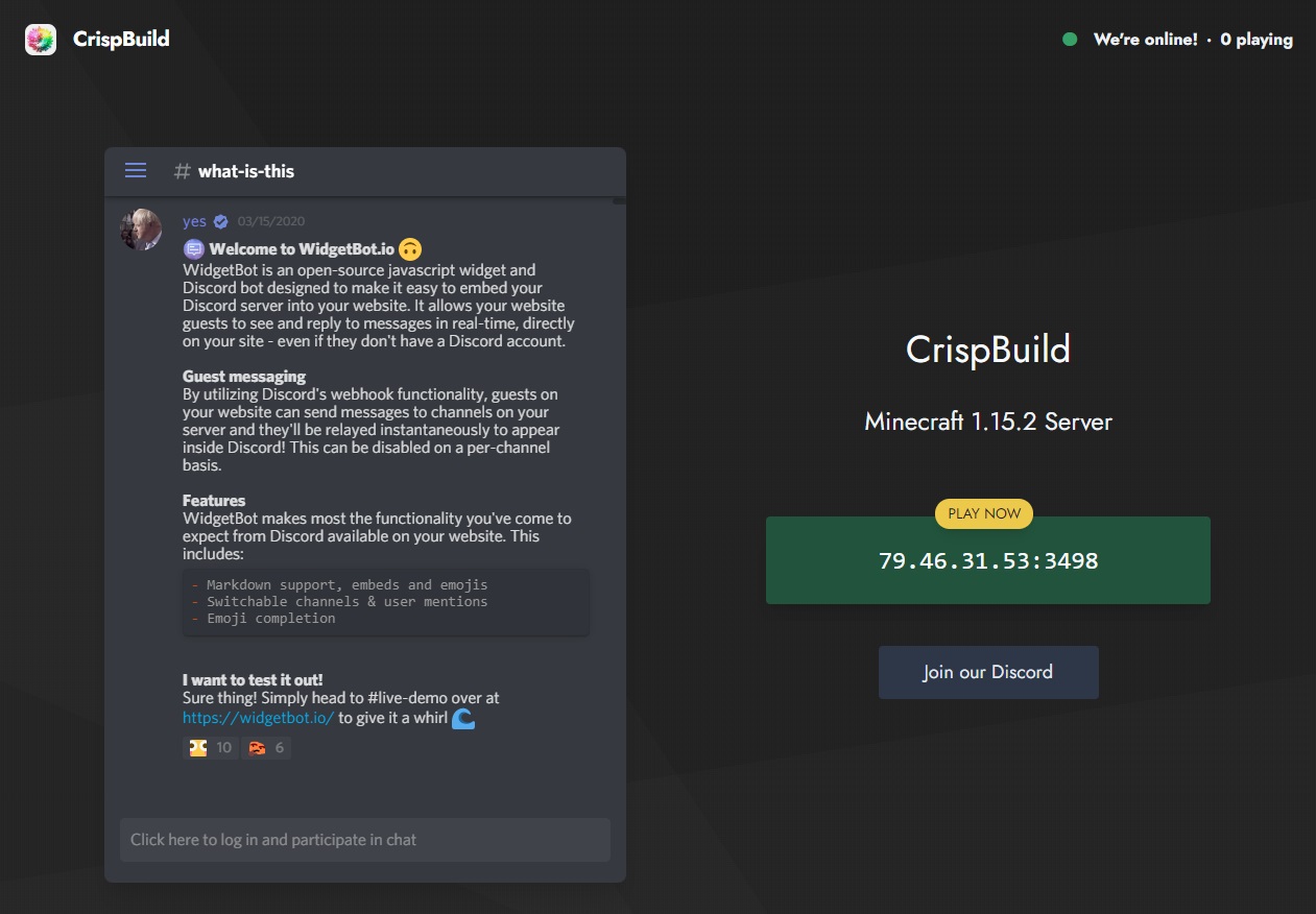 GitHub Coffeebank moonrise A Simple Website Template For A Minecraft 