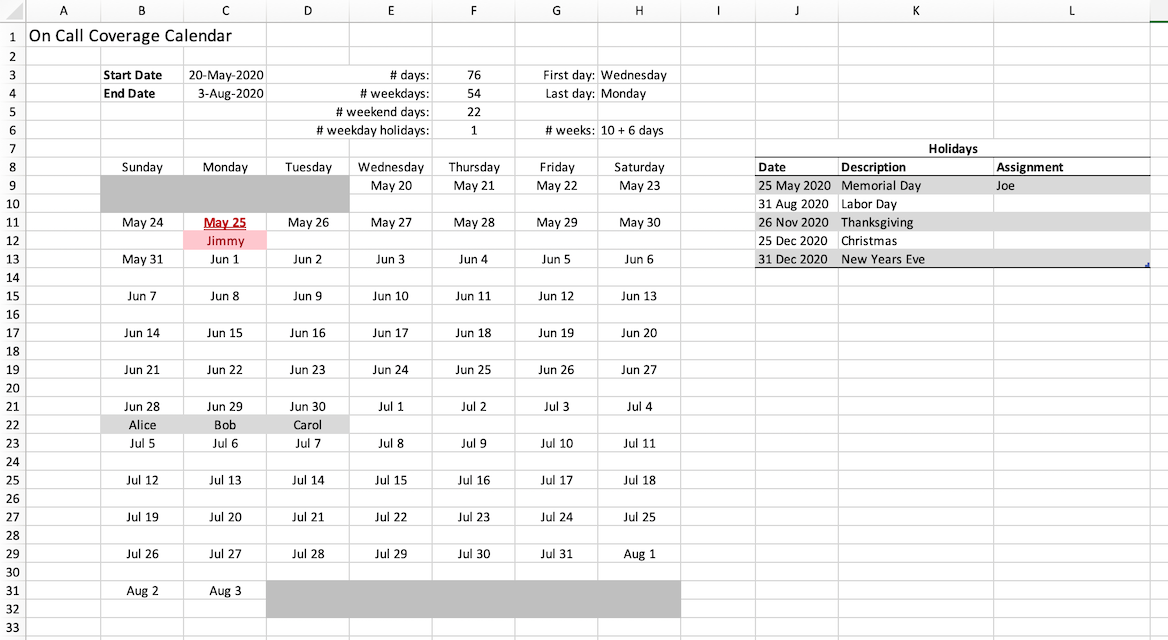 GitHub - shlomoswidler/on-call-calendar: Create on-call assignments on ...