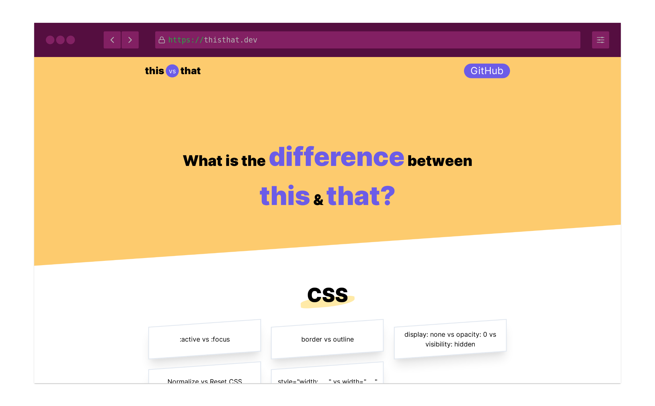 GitHub - phuocng/this-vs-that: Understanding the difference between ˍˍˍ ...