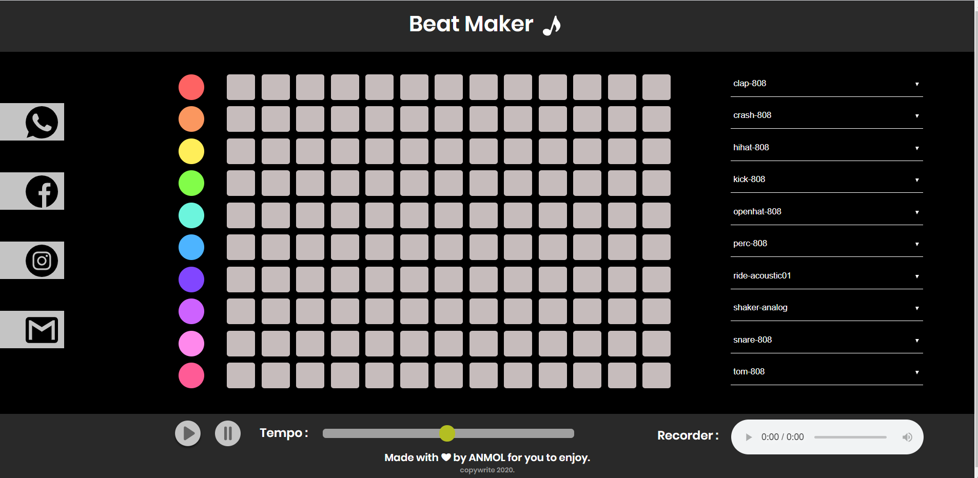 GitHub - anmolpansari7/BeatMaker: A simple Beat Maker Web Application that makes music creation ...