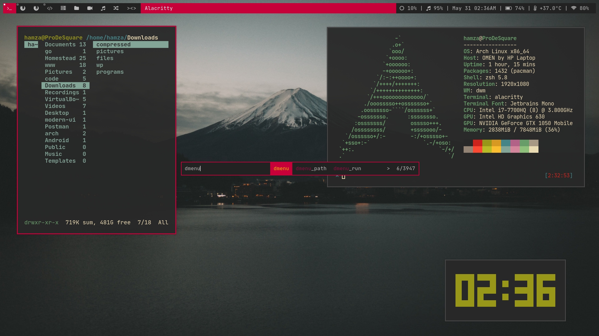 GitHub - ProDeSquare/dwm: Hamza Mughal's heavily patched build of dwm