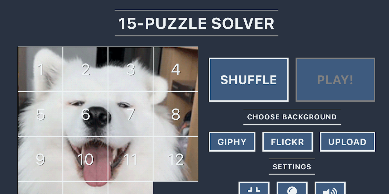 GitHub - liukaren/slider-puzzle: 15-puzzle solver algorithm