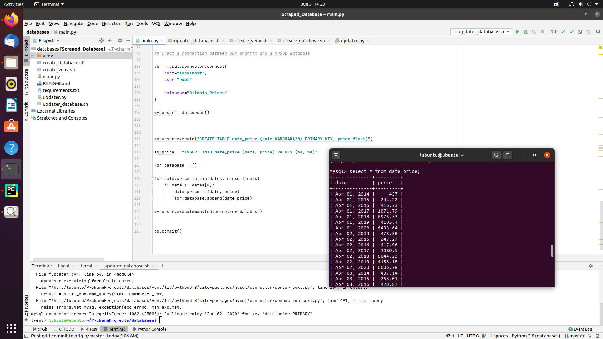 GitHub - UTXOnly/Bitcoin_Price_Scraper: Imports historical BTC price data into a MySQL database