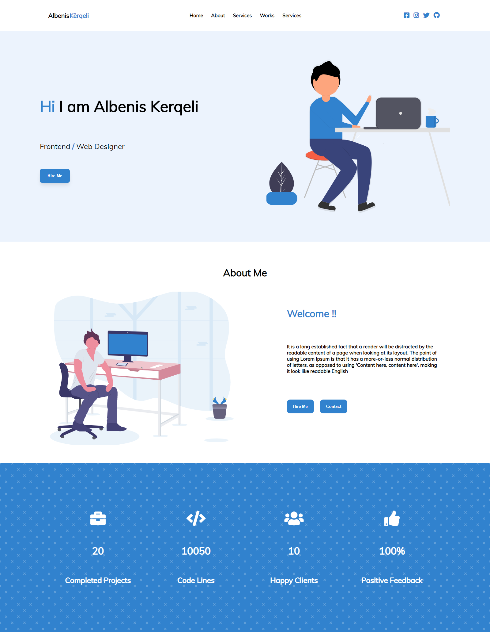 GitHub - albeniskerqeli10/Portfolio-Website: 🚀 Another Website UI Design with html css and ...