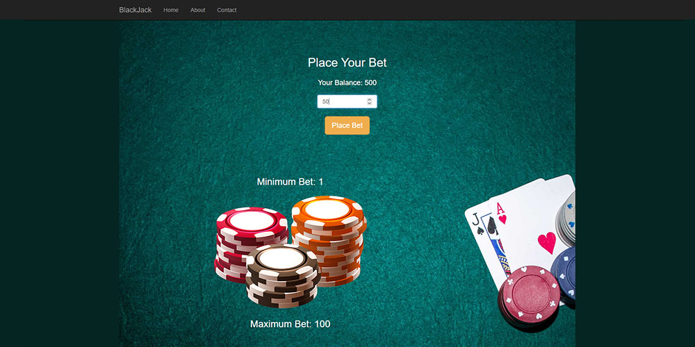 GitHub - AminAmani83/CSharp-BlackJack: A Course Project using ASP.NET ...