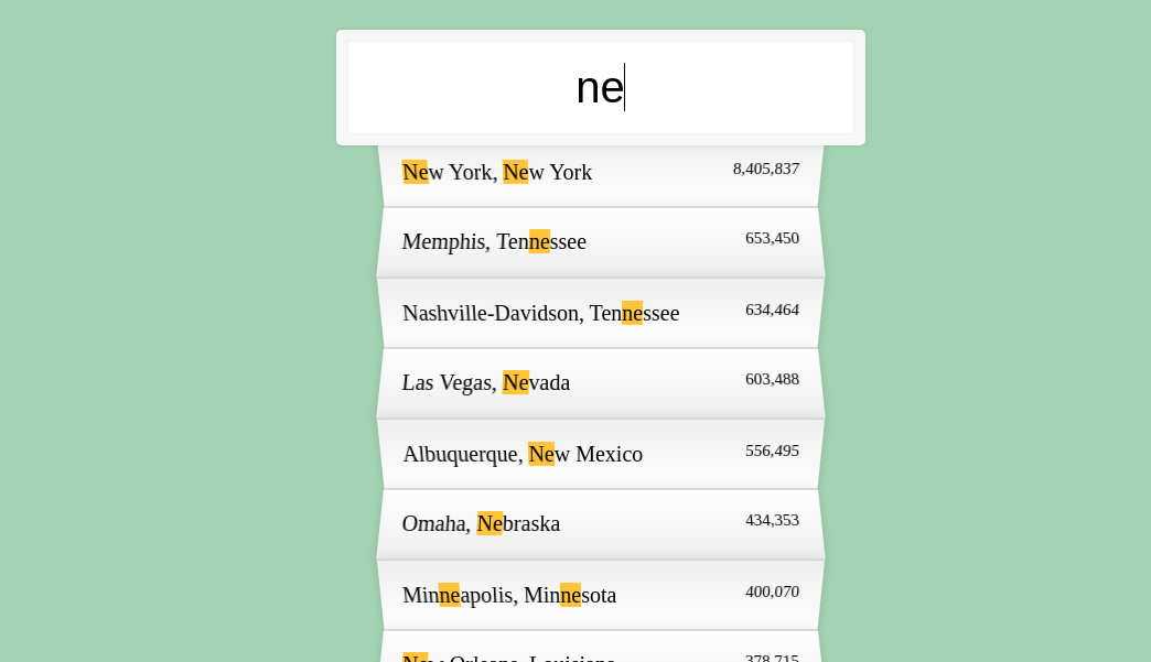 GitHub - laugeeme/js30-06-type-ahead: Filtering cities