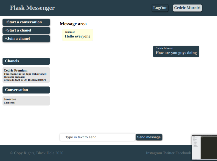 GitHub - CedricMurairi/flask_messenger: This application is similar to ...