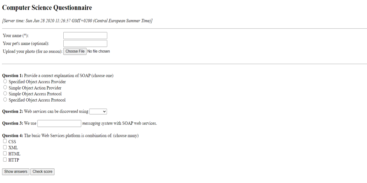 Github Enginooby Universityquiz Web App A Demo Web Application To