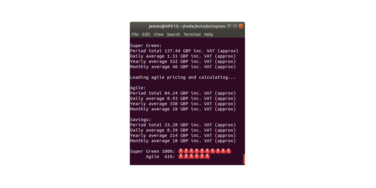 GitHub - jpsingleton/octoyosu: Command line tool that works out how much you would save on the ...