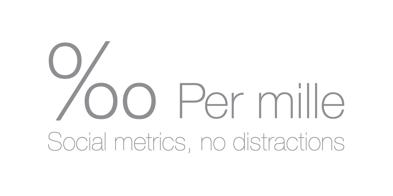 GitHub - DarraghRogan/Per-mille: ‰ Social metrics, no distractions