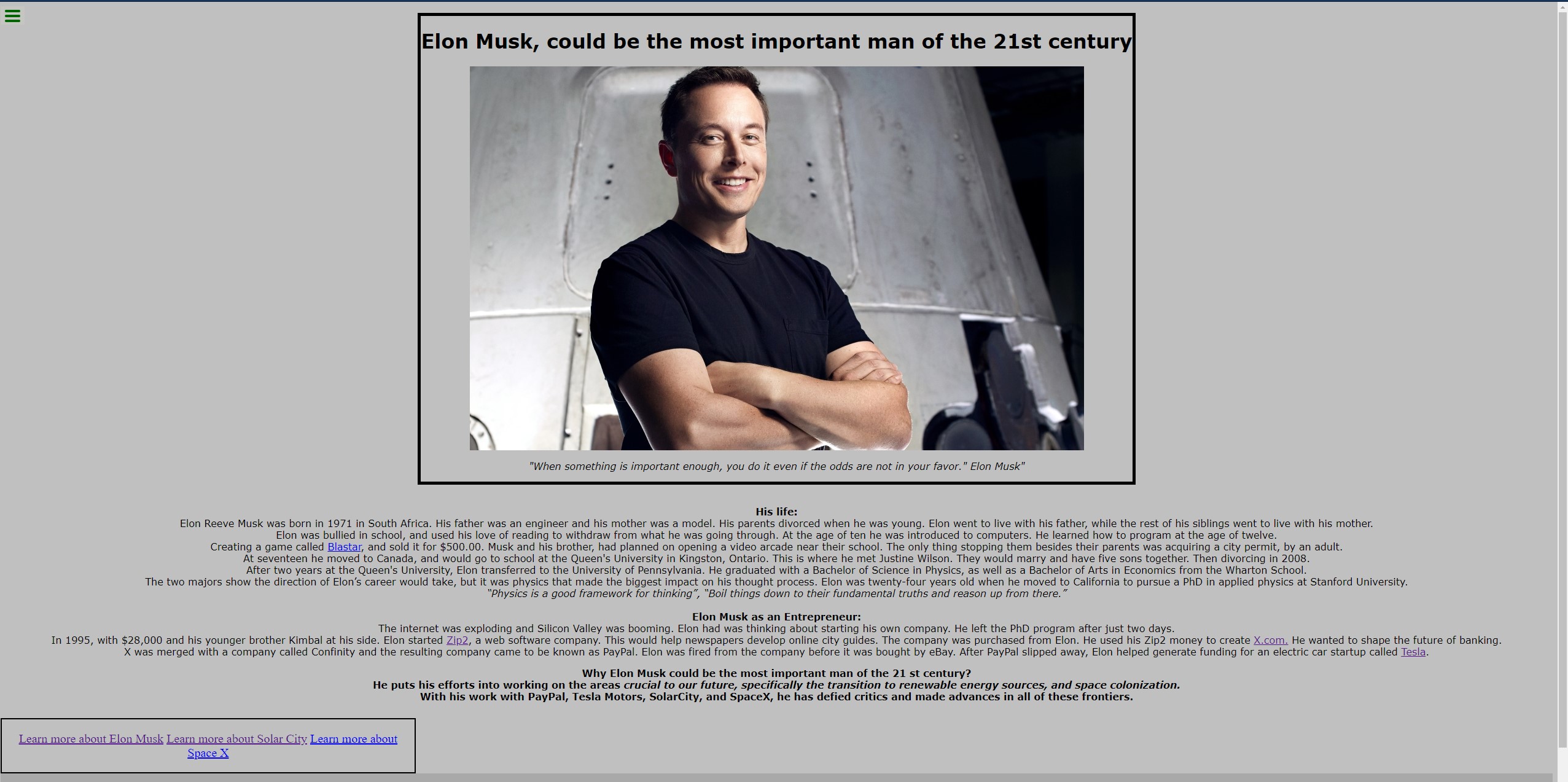 GitHub - gtonnis/Elon-Musk-Tribute-Page: Elon Musk Tribute Page