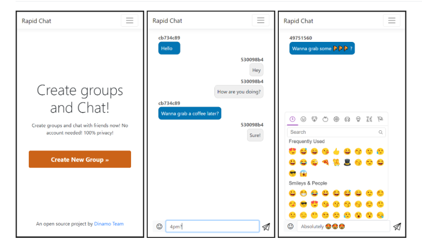 GitHub - DinamoTeam/Rapid-Chat: A chat app that allows you to create groups, invite friends, and ...