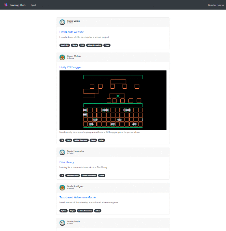 Github Farsbein Teamup Hub Online Advertising Service That Operates