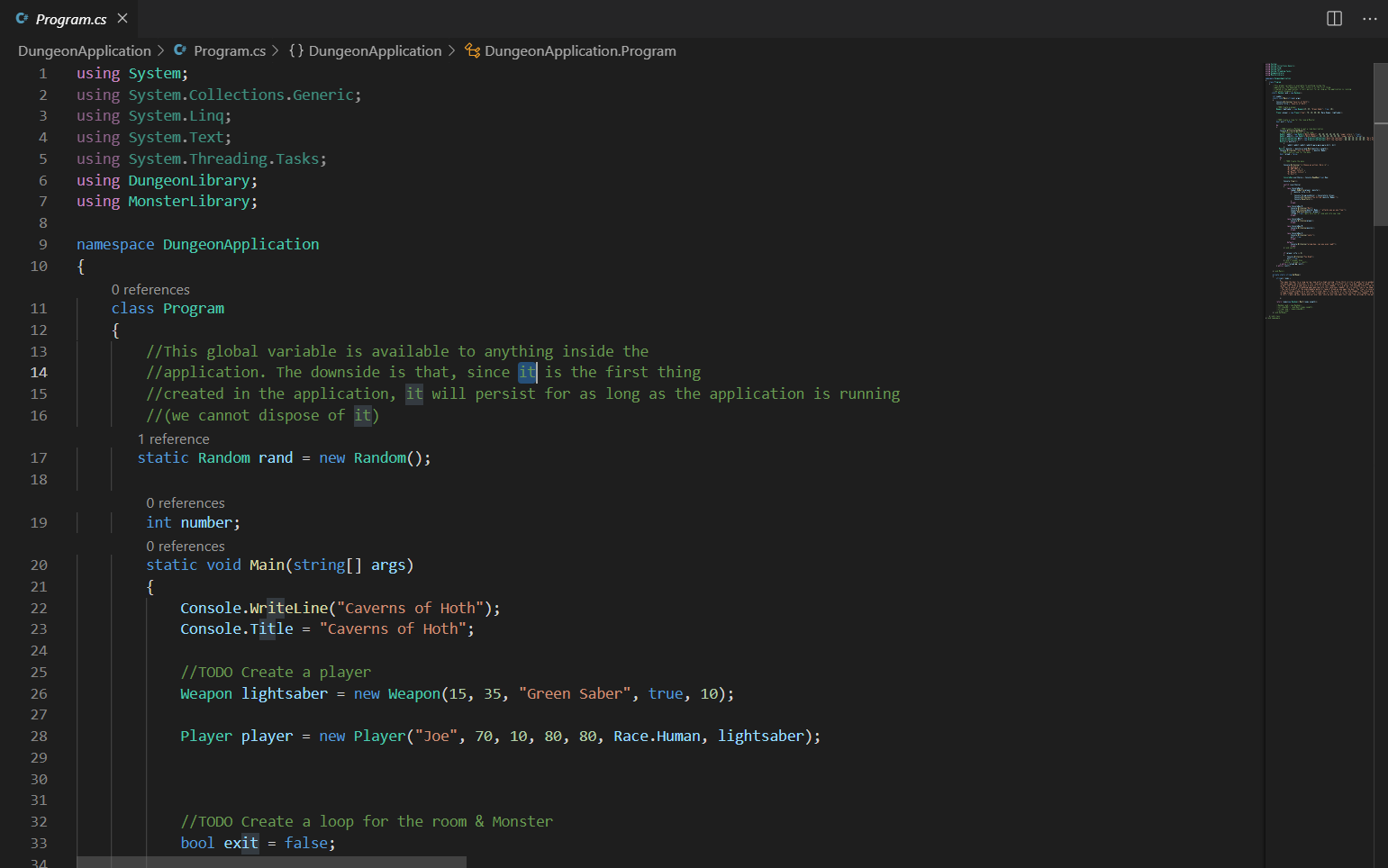 GitHub - acroth/DungeonApplication: Dungeon crawler console app in ...