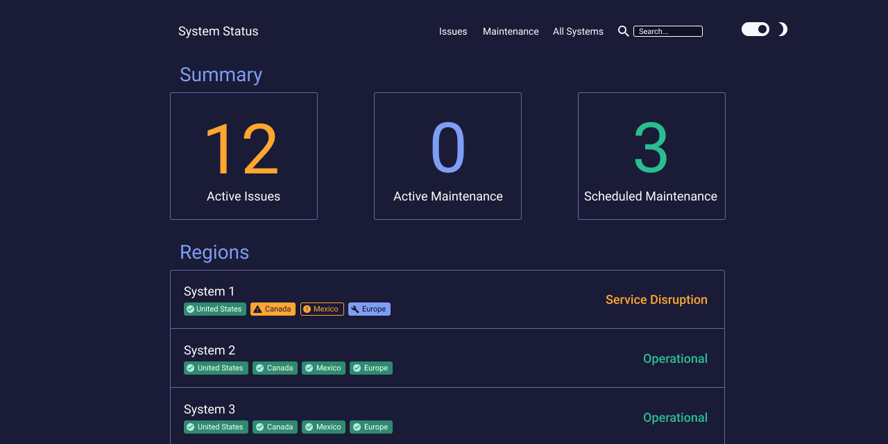 GitHub - TheBryceIsRight/system-status: System Status React Demo