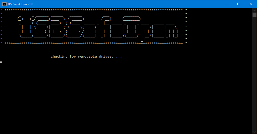 GitHub - siriusr3d/USBSafeOpen: batch script to open USB storage devices