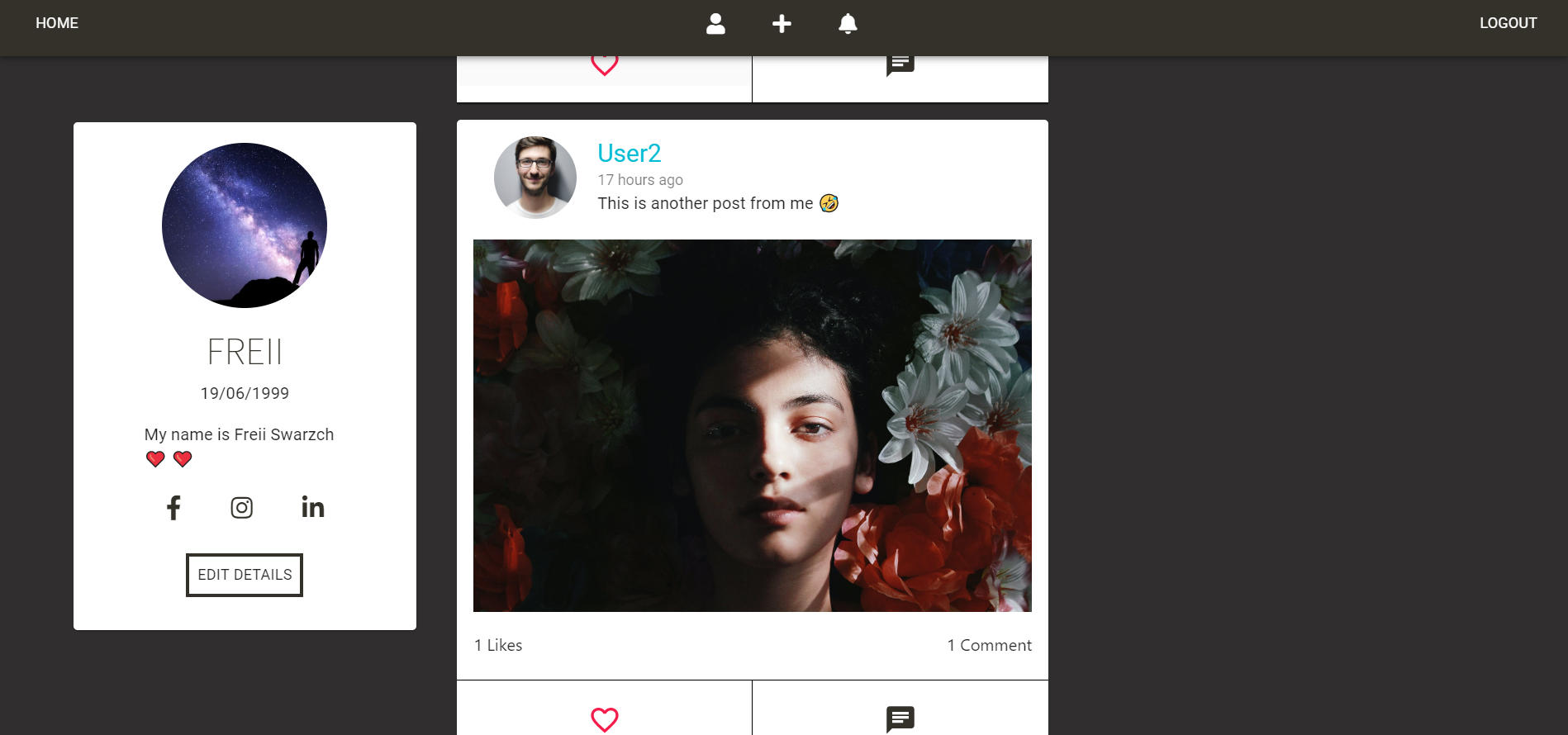 GitHub - Tris-909/SocialMedia-Clone: A social media app using React ...