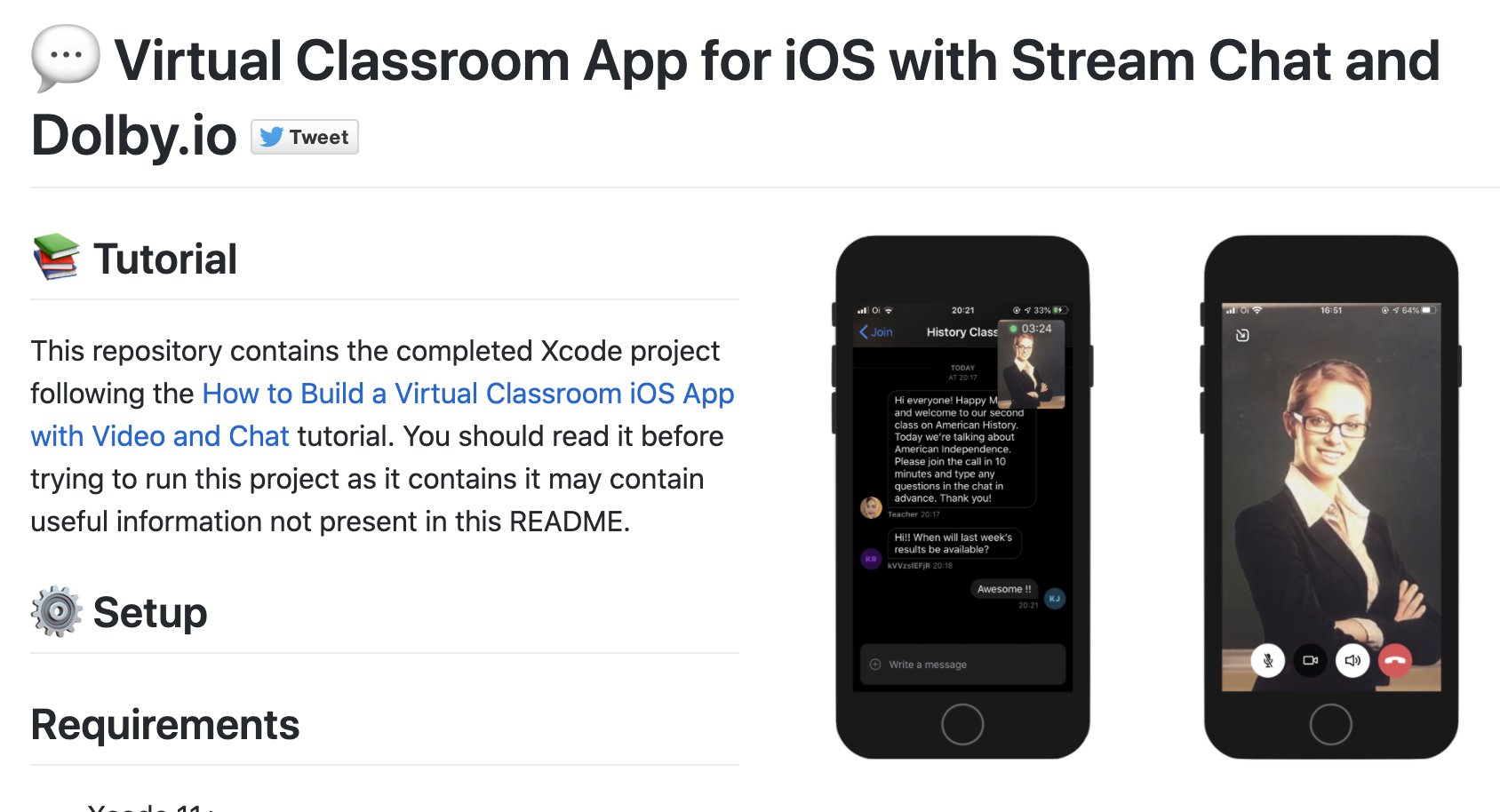 GitHub - GetStream/edtech-classroom-app-ios: 👩‍🏫📡 EdTech Virtual Classroom app with video and ...