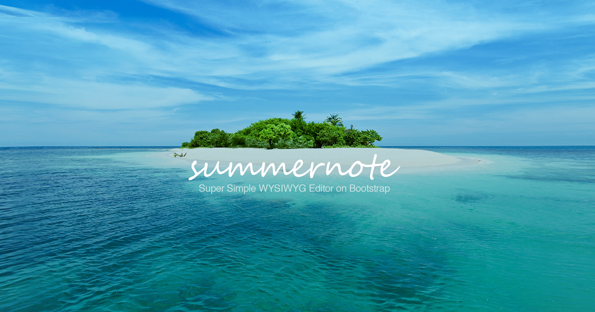 GitHub - summernote/summernote.github.io: Homepage of Summernote