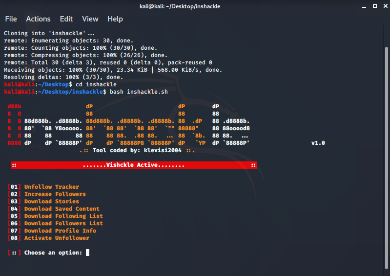 GitHub - klevisi2004/inshackle: Unfollow Tracker [02] Increase Followers [03] Download Stories ...