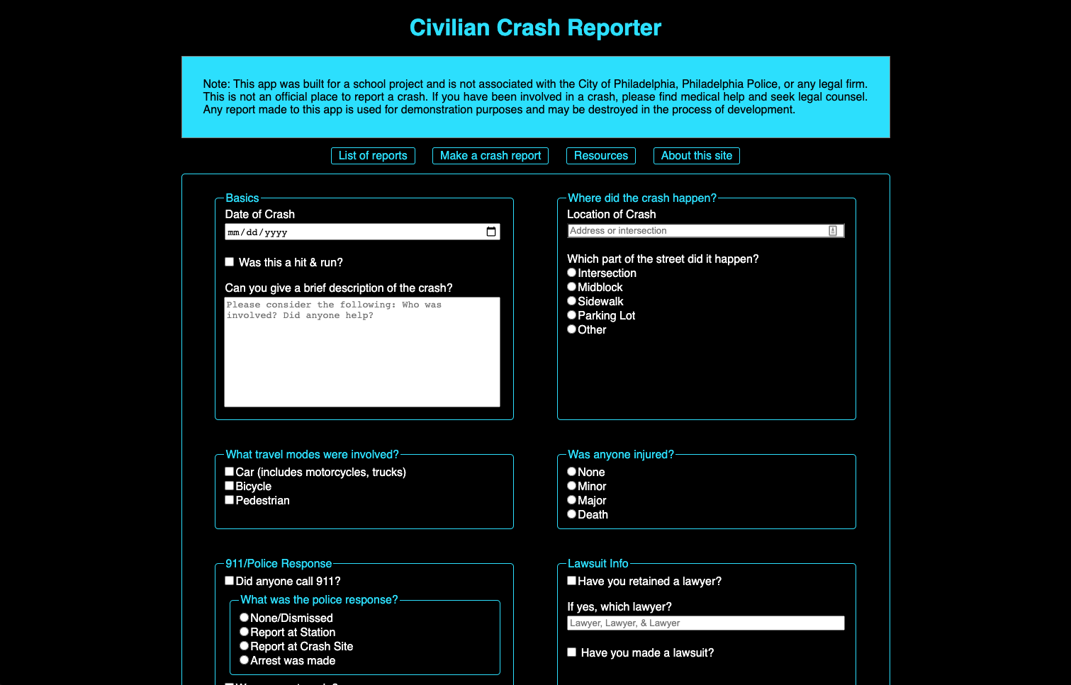 GitHub - travissouthard/crash-report-phl: Repo for a Civilian Crash ...