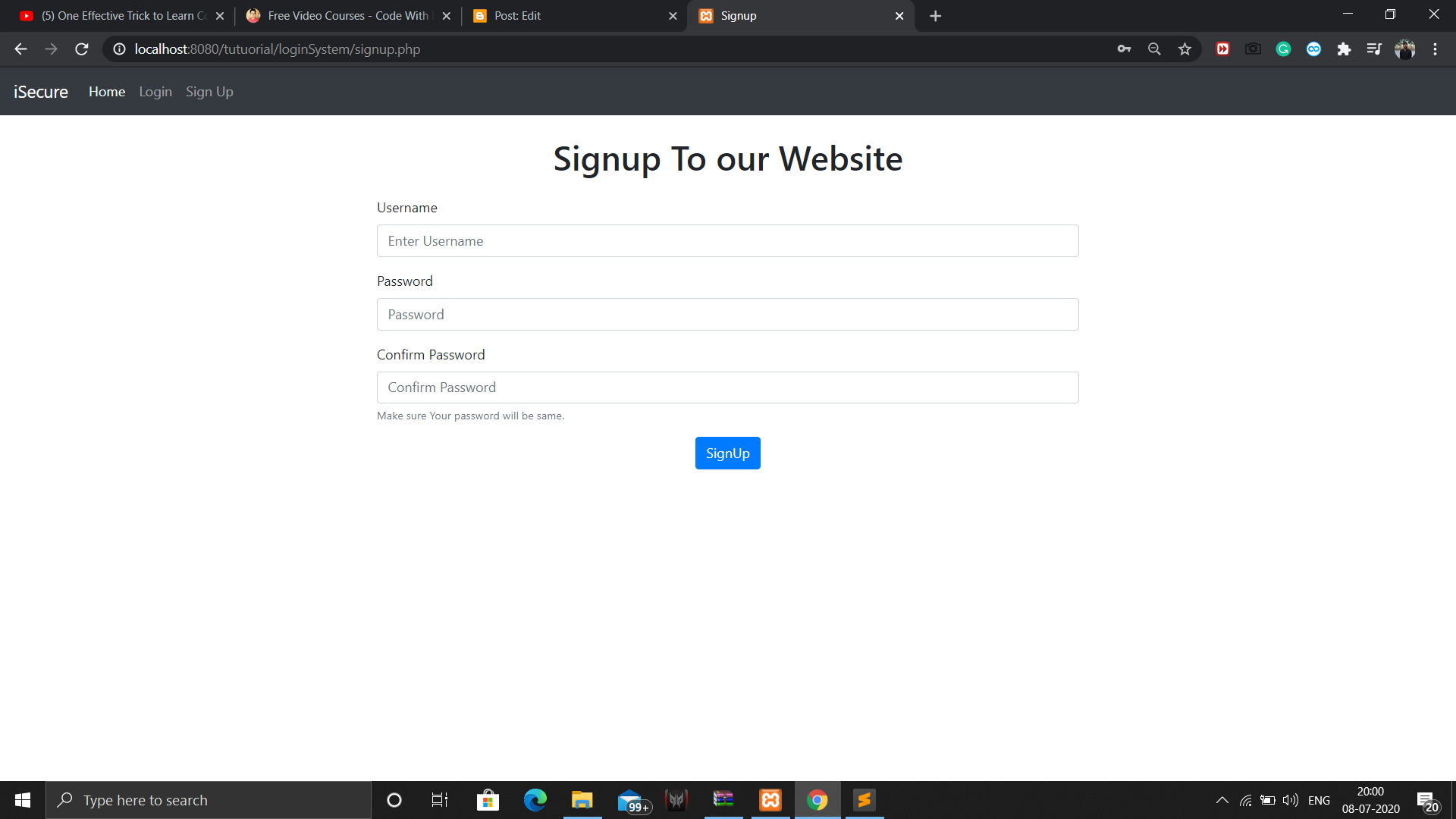GitHub - anshur0207/login-and-signup-system: Login and Signup System